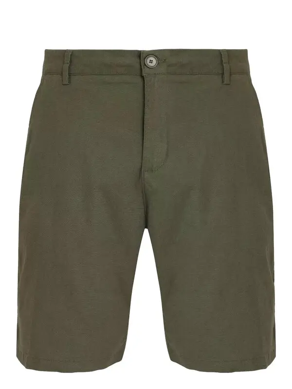OSKLEN Linen Tailored Shorts - Green