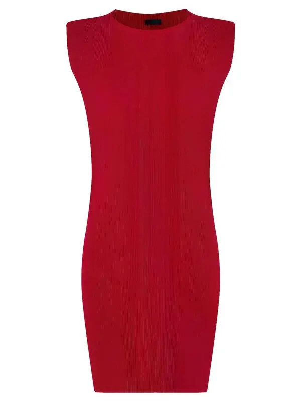 OSKLEN Pleated Sleeveless Dress - Red