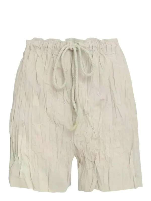 OSKLEN Drawstring Crinkled Shorts - Neutrals