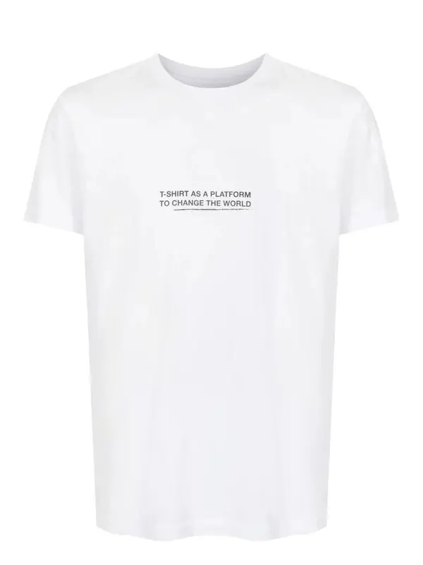 OSKLEN Text-print Cotton T-shirt - White