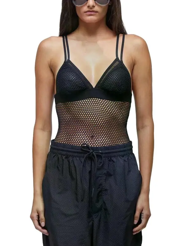 OSKLEN Mesh-paneled Bodysuit - Black