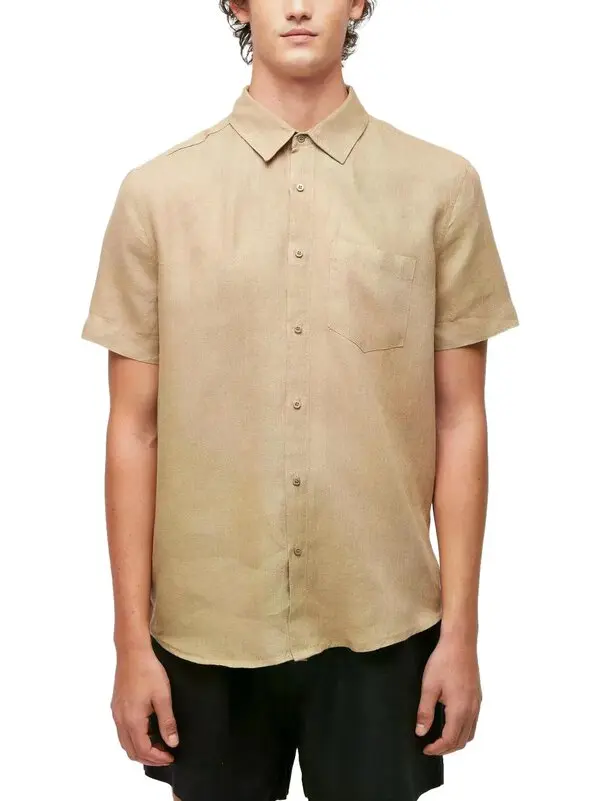 OSKLEN Linen Short-sleeve Shirt - Brown