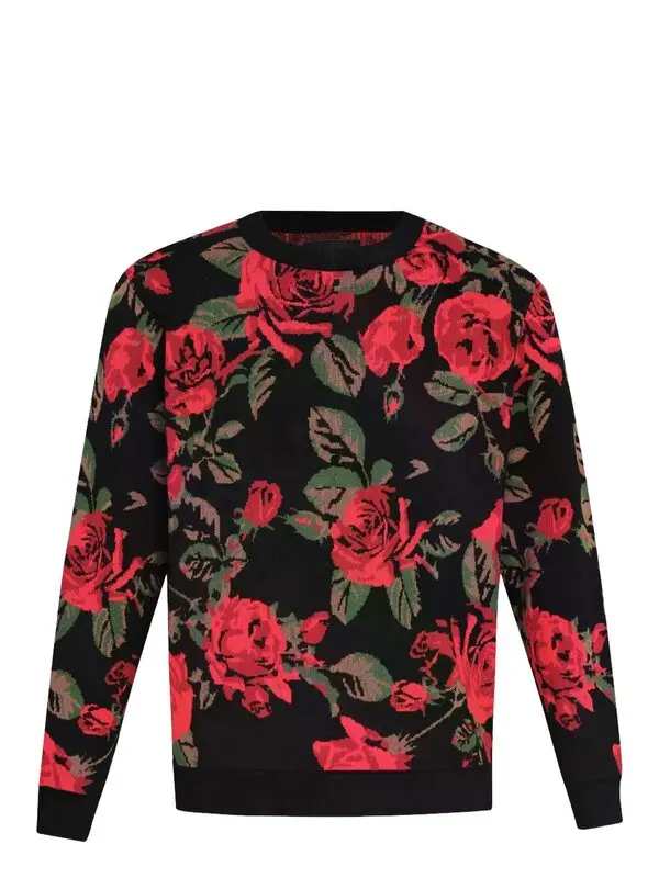 OSKLEN Floral Sweater - Black