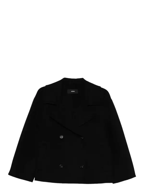 ARMA Double-breasted Coat - Black