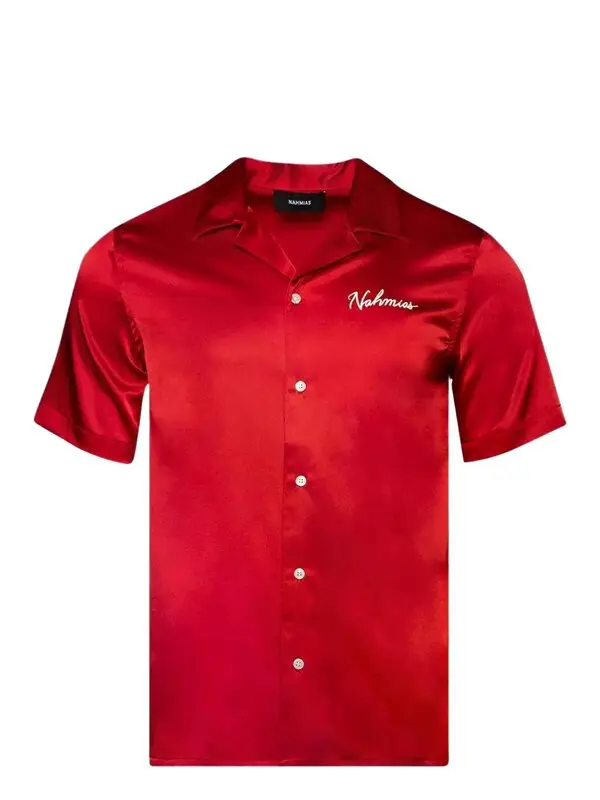 NAHMIAS Embroidered-logo Short-sleeves Shirt - Red