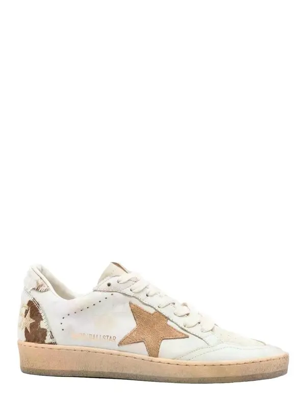 GOLDEN GOOSE Star-patch Leather Sneakers - White