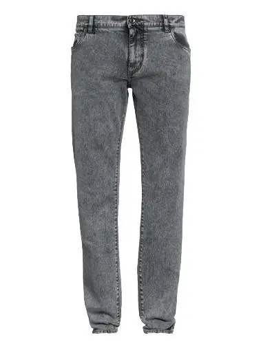 Dolce & Gabbana Tapered Jeans In Stretch Cotton - Grey