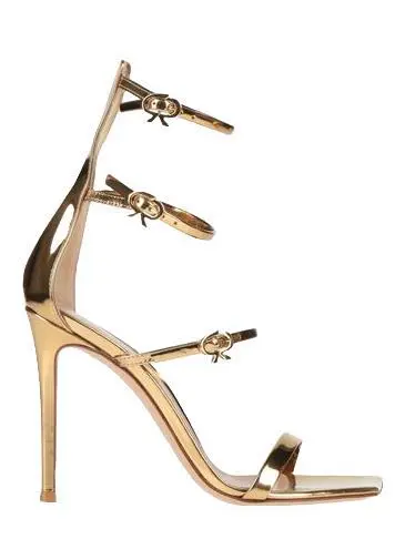 GIANVITO ROSSI Leather Sandals - Gold