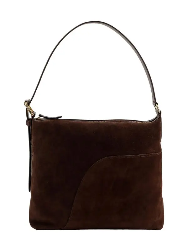 ATP ATELIER Bassano Suede Shoulder Bag - Brown