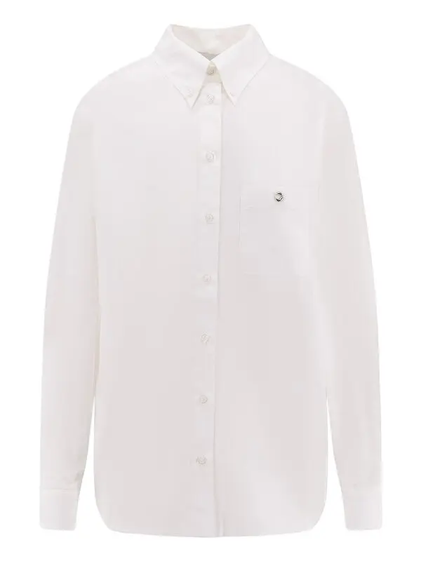 Coperni Boyfriend Popeline Cotton Shirt - White