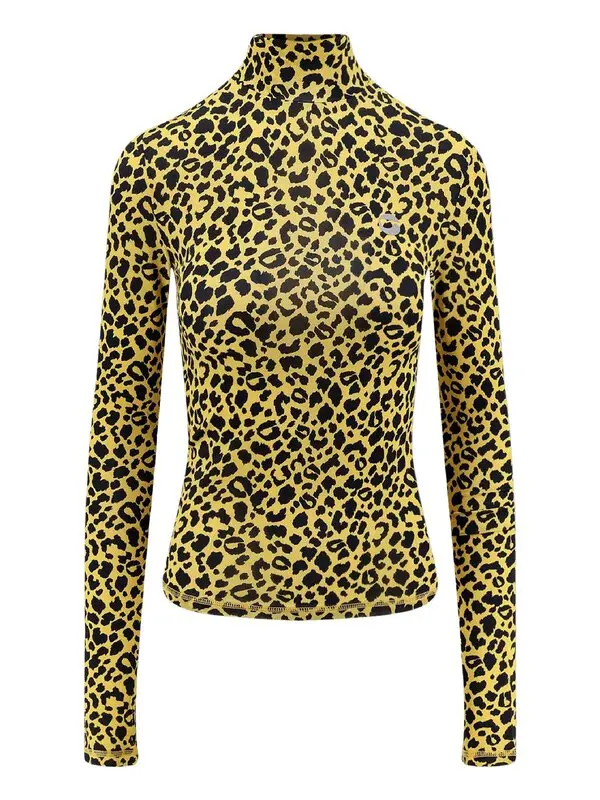 Coperni Knitted Second Skin Viscose Top - Animal Print