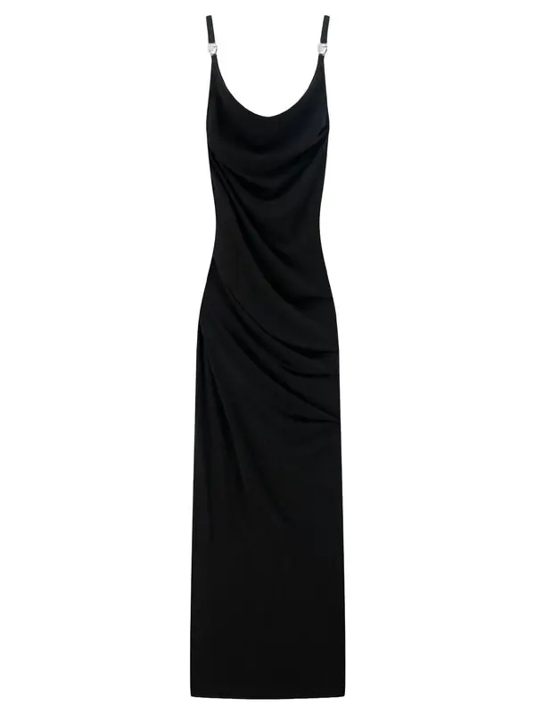 Coperni Stretch Fabric Long Dress - Black