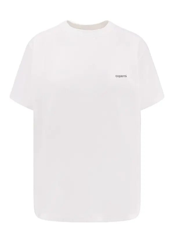 Coperni Knitted Boxy Tee Cotton Tshirt - White