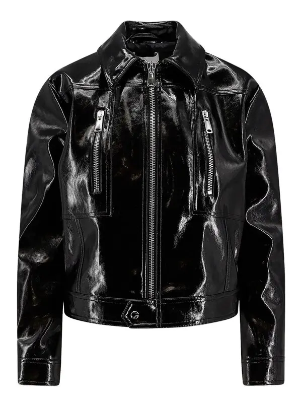 Coperni Cactus Jacket In Organic Polyurethane - Black