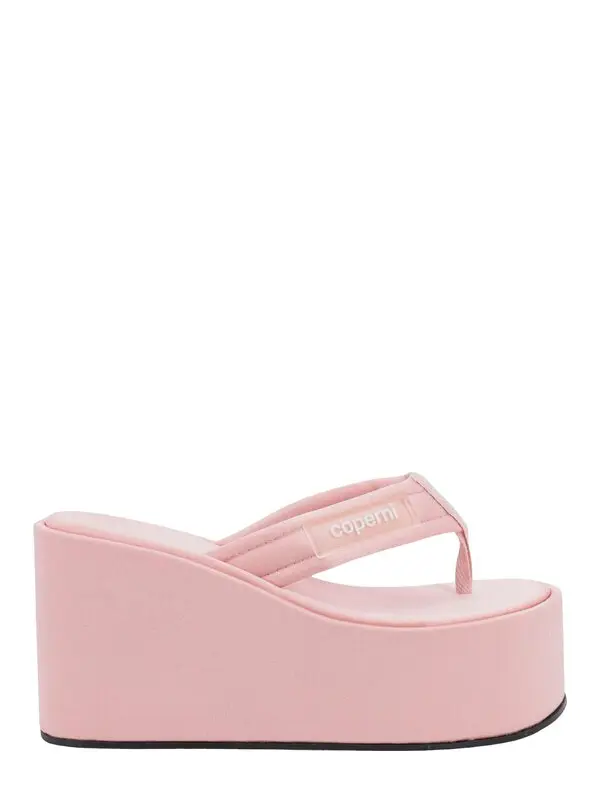 Coperni Satin Platform Sandals - Pink