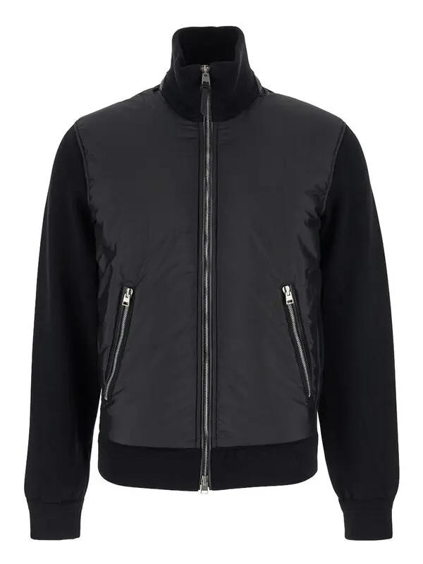 TOM FORD Jacket With Front Zip Closure - Black