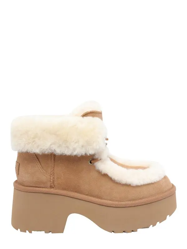 UGG Esmee Laced Up Boots - Beige