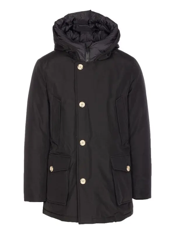 Woolrich Parka With Fur Detail - Black
