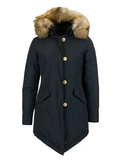 Woolrich Fur Trimmed Coat - Blue