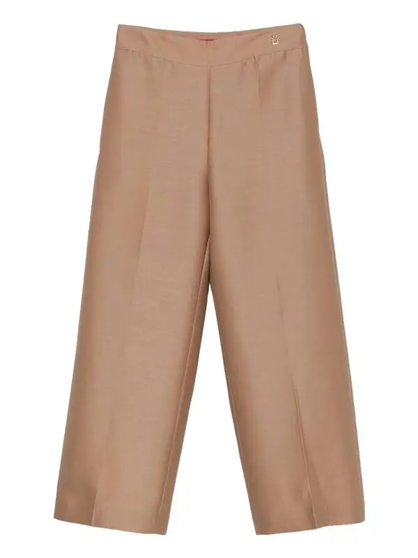 CURIEL Straight Leg Trousers - Brown