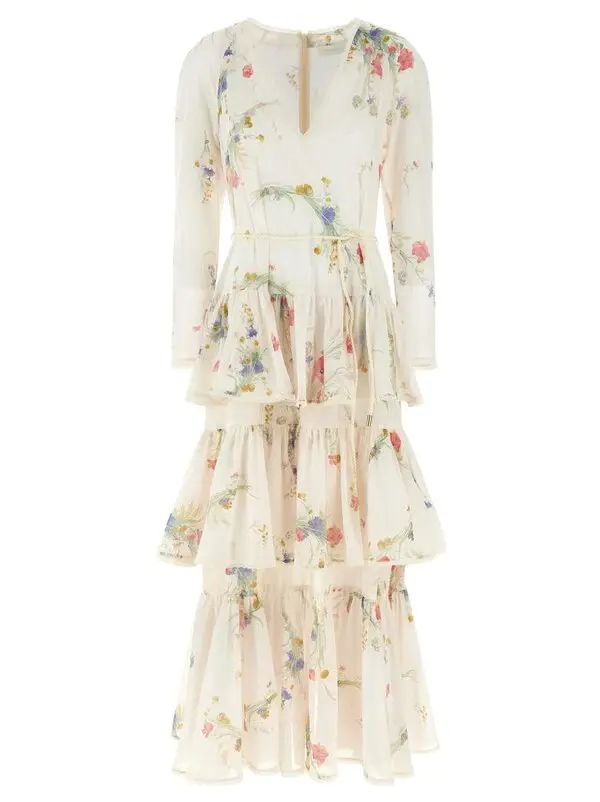 Zimmermann Lucky Maxi Floral Dress - White