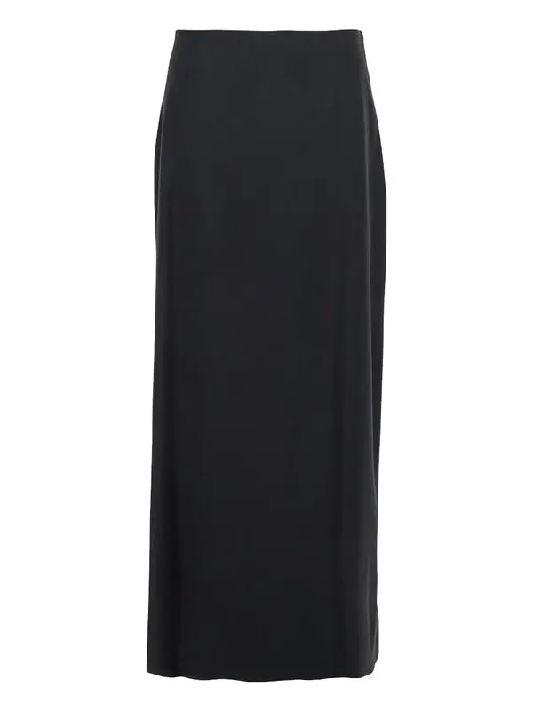 Loulou De Saison Pencil Wool Skirt With Side Closure - Black