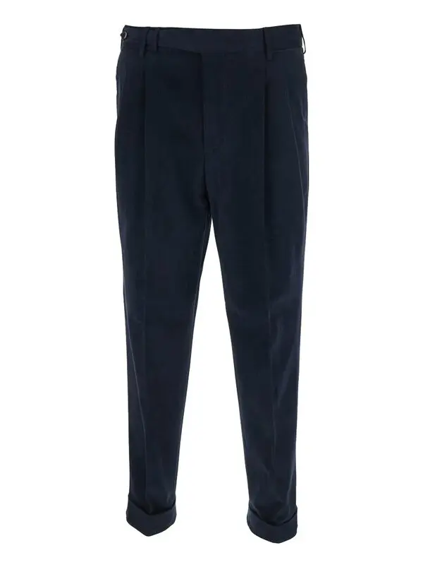 PT TORINO Pants With Pences And Belt Loops In Cotton Blend - Blue