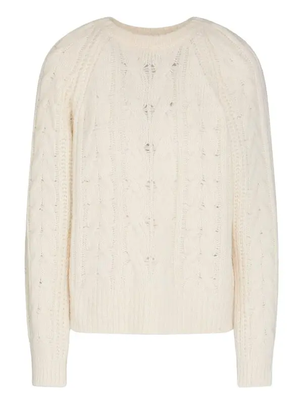 Maje Cable-knit Sweater - Ivory