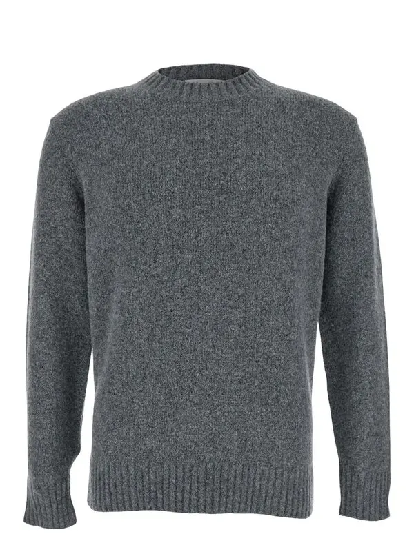 KANGRA Crew Neck Wool Sweater - Grey