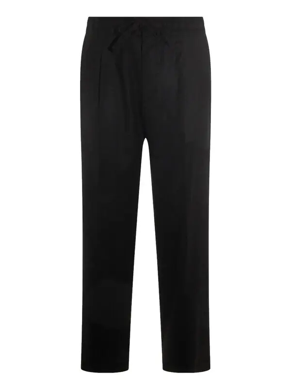 Dolce & Gabbana Wool Straight Leg Pants - Black