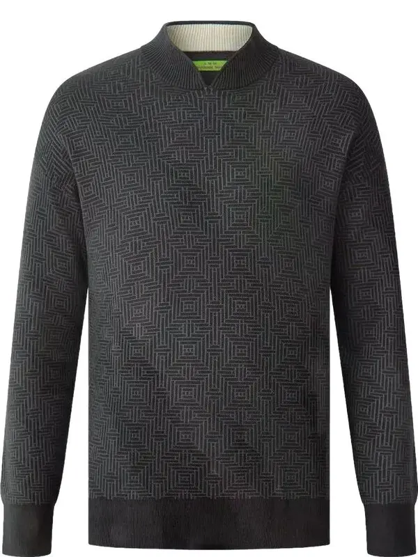 Shanghai Tang Jacquard-pattern Sweater - Grey