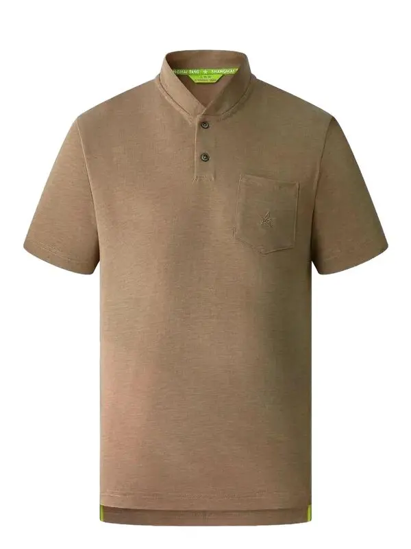 Shanghai Tang Logo-embroidered Pocket T-shirt - Neutrals
