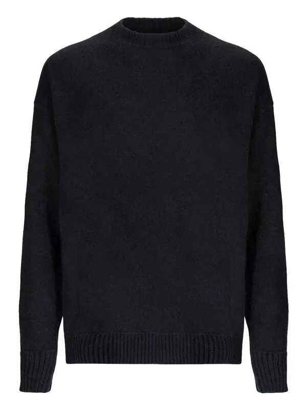 LANEUS Round-neck Sweater - Black