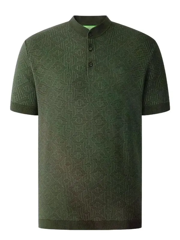 Shanghai Tang Jacquard-pattern T-shirt - Green