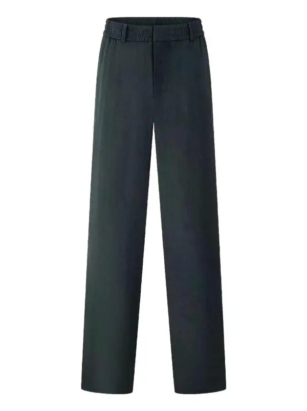 Shanghai Tang Elastic-waist Wool Trousers - Green