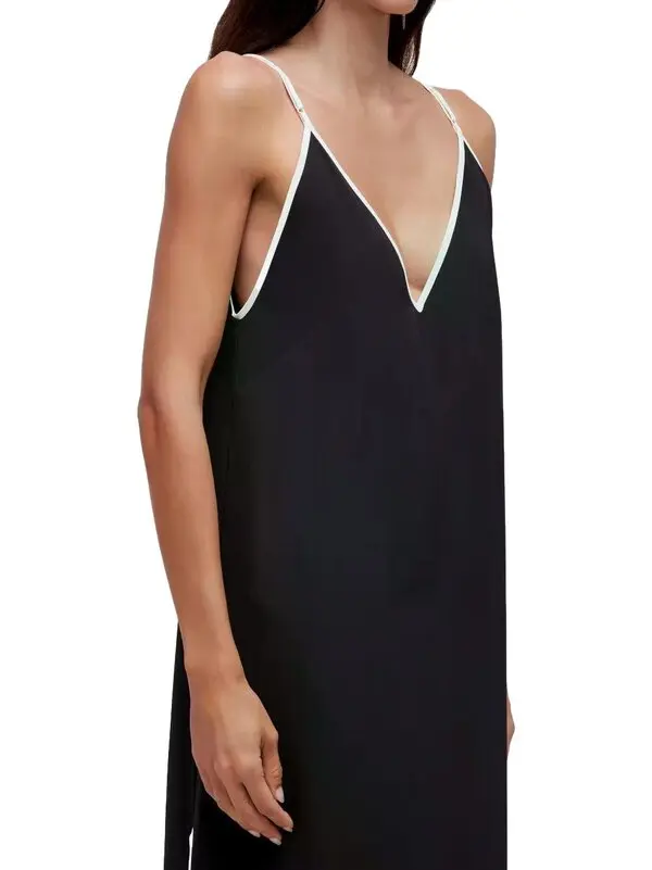OSKLEN Bias-bound Slip Maxi Dress - Black