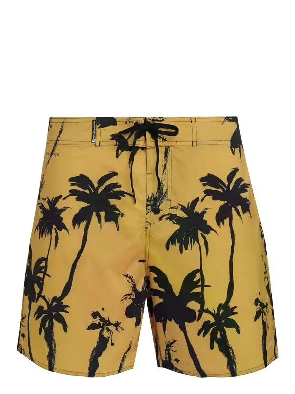 OSKLEN Surf Aquaone Rorschach Bermuda Swim Shorts - Yellow