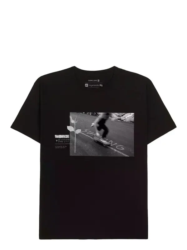 OSKLEN Graphic Stamp T-shirt - Black