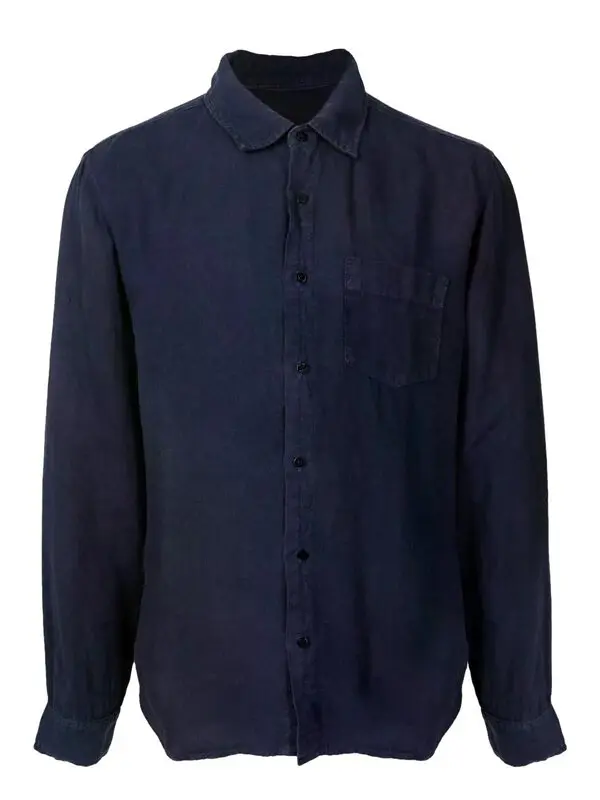 OSKLEN Long-sleeve Linen Shirt - Blue