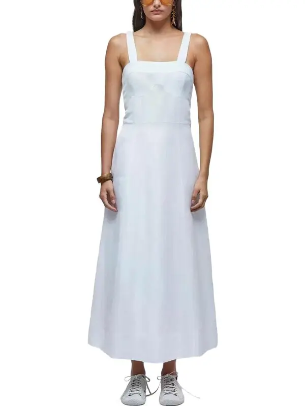 OSKLEN Square-neck Midi Dress - White