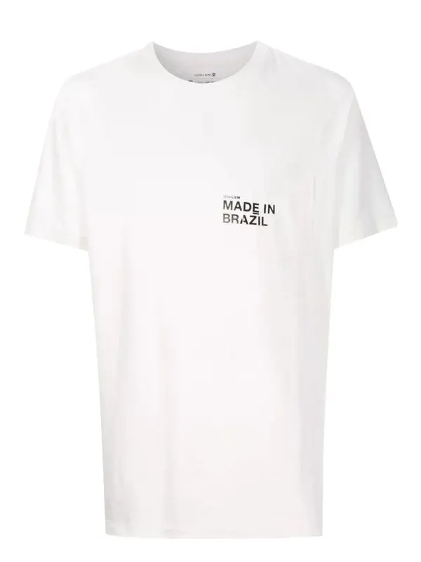 OSKLEN Graphic-print Pocket T-shirt - Neutrals