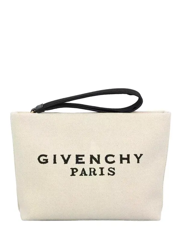 Givenchy Logo-print Clutch - Neutrals
