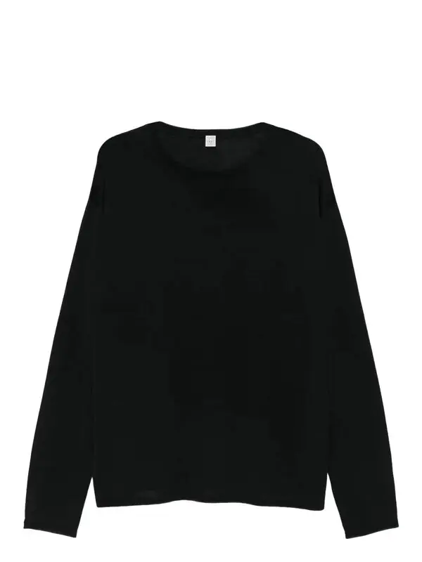 TOTEME Round-neck Sweater - Black