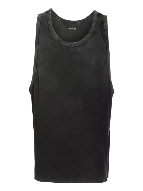 OSKLEN Washed Fine-ribbed Tank Top - Black
