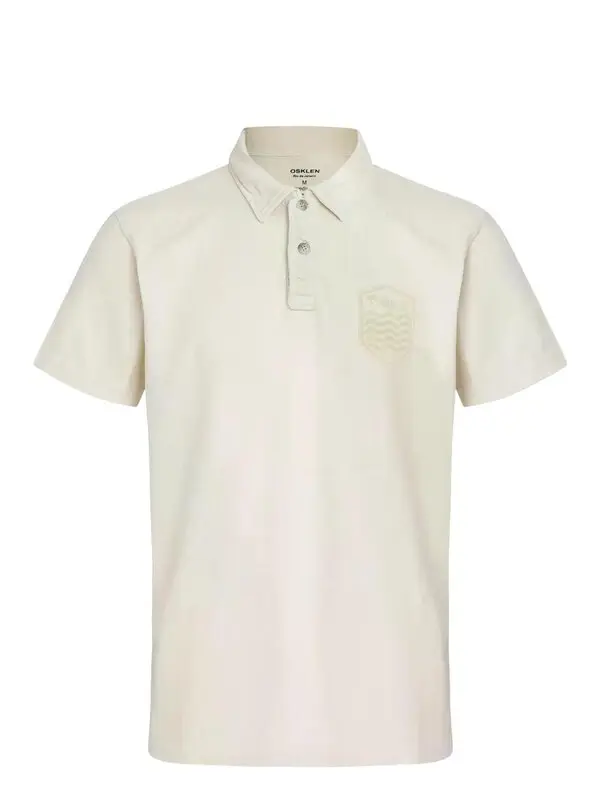 OSKLEN Logo-patch Polo Shirt - Neutrals