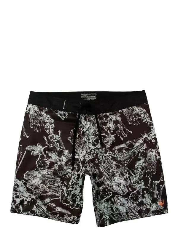 OSKLEN Printed Swim Shorts - Black