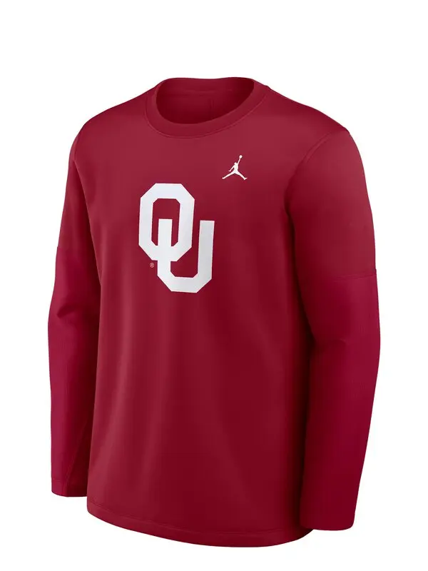 JORDAN Oklahoma Sideline Coach Therma-fit College Long-sleeve T-shirt - Red