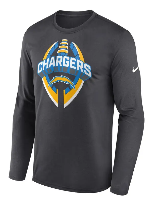 Nike Los Angeles Chargers Legend Icon Dri-fit Nfl Long-sleeve T-shirt - Grey