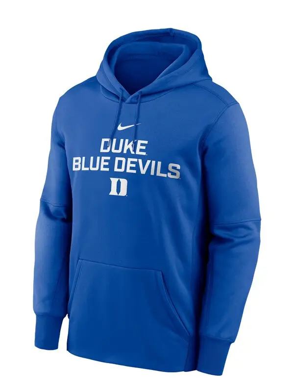 Nike Duke Team Stacked Therma College Pullover Hoodie - Blue