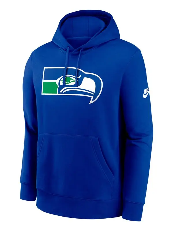 Nike Seattle Seahawks Club Logo Nfl Pullover Hoodie - Blue